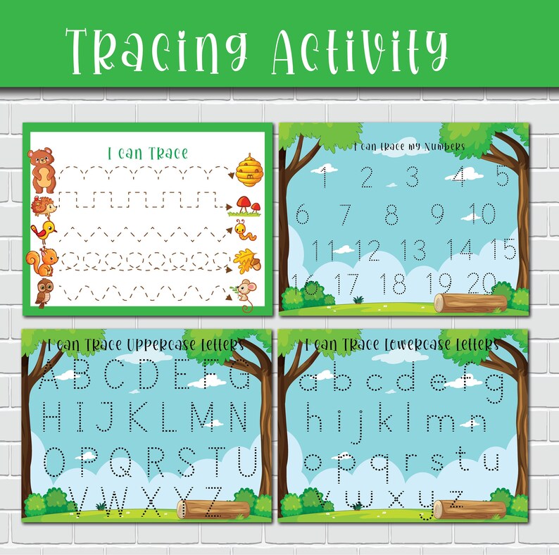 Forest Busy Book Toddler Learning Binder Preschool Worksheets - Etsy