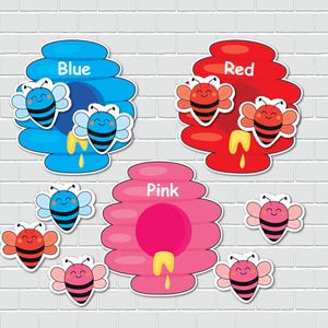 Bees and Beehive Color Matching Activity for Kids, Summer Busy Book ...