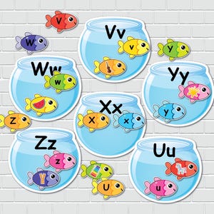Fish ABC Matching Activity for Kids, Alphabet Busy Book, Preschool ...