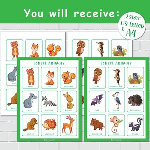 Forest Animals Busy Book Pages, Toddler Quiet Time Activity, Preschool ...