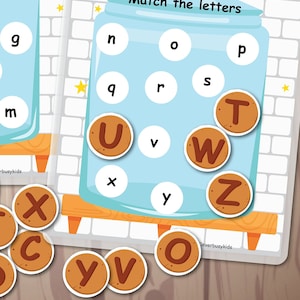 Cookie Jar Alphabet Matching Activity for Kids, Letter Recognition, Pre ...