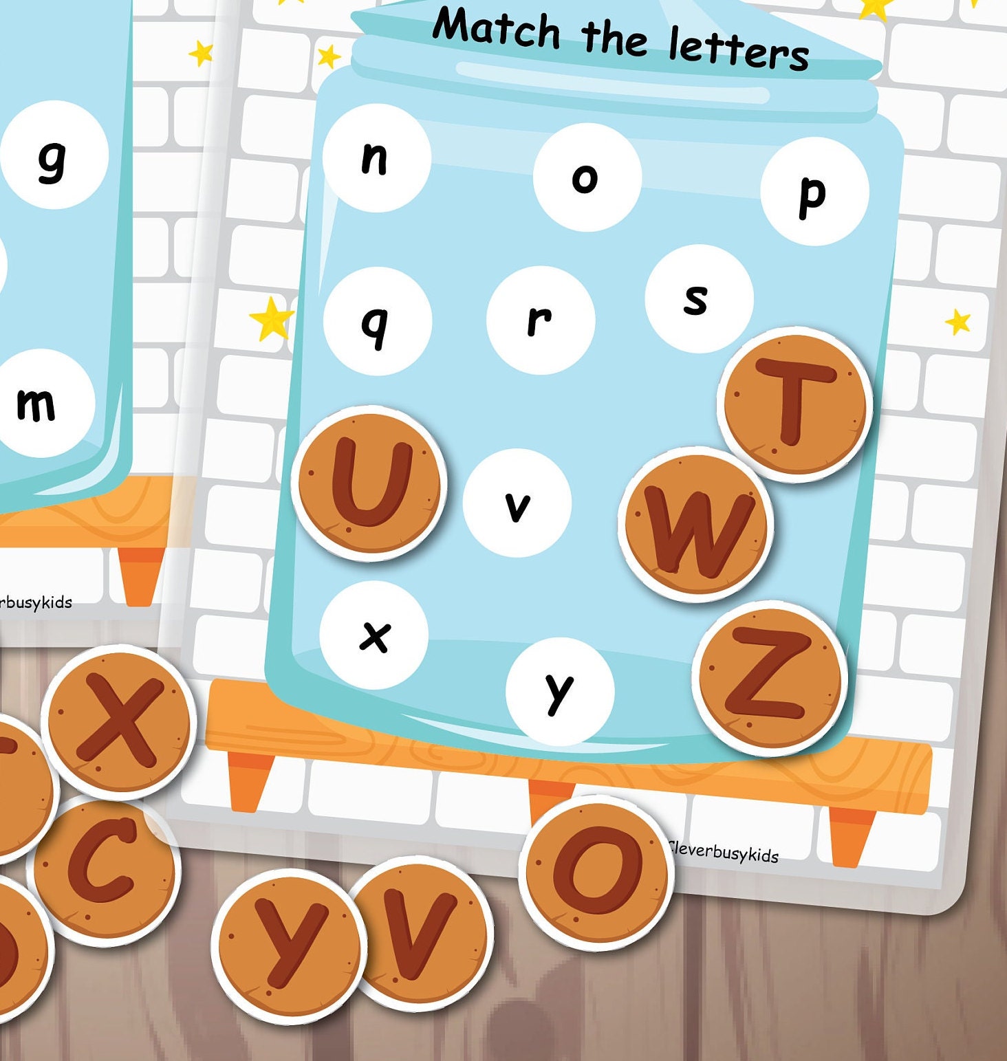 Cookie Jar Alphabet Matching Activity for Kids, Letter Recognition, Pre ...
