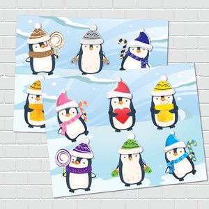 Penguins Color Matching, Winter Busy Book Page, Toddler Printable ...