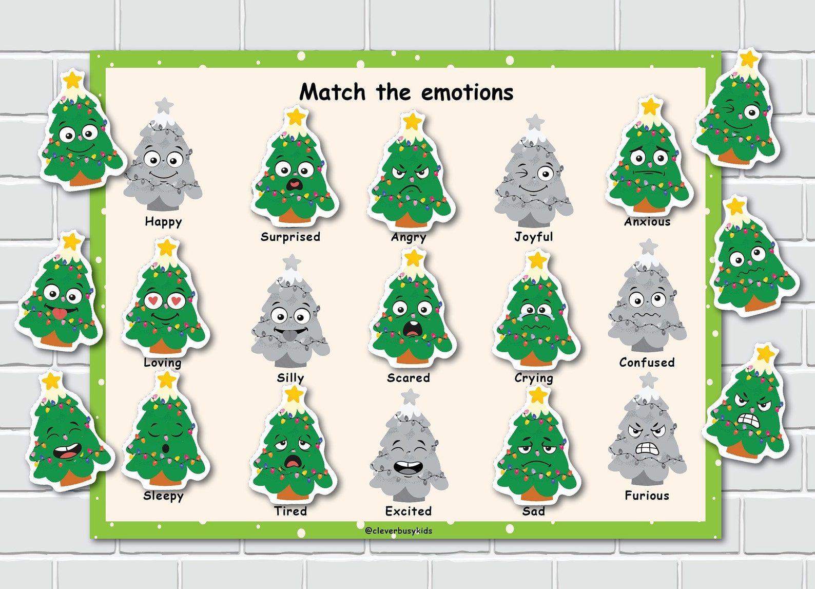 Christmas Tree Emotions Activity for Kids, Preschool Printables ...