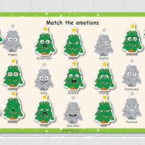 Christmas Tree Emotions Activity for Kids, Preschool Printables ...