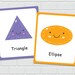 2D Shapes Flash Cards. Preschool Learning Activity. Toddler Geometric ...