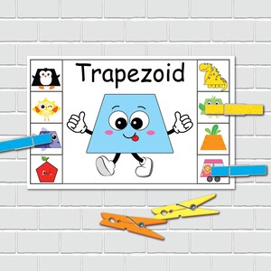 Shapes Clip Cards, 2D Shapes Printable Activities, File Folder Games ...