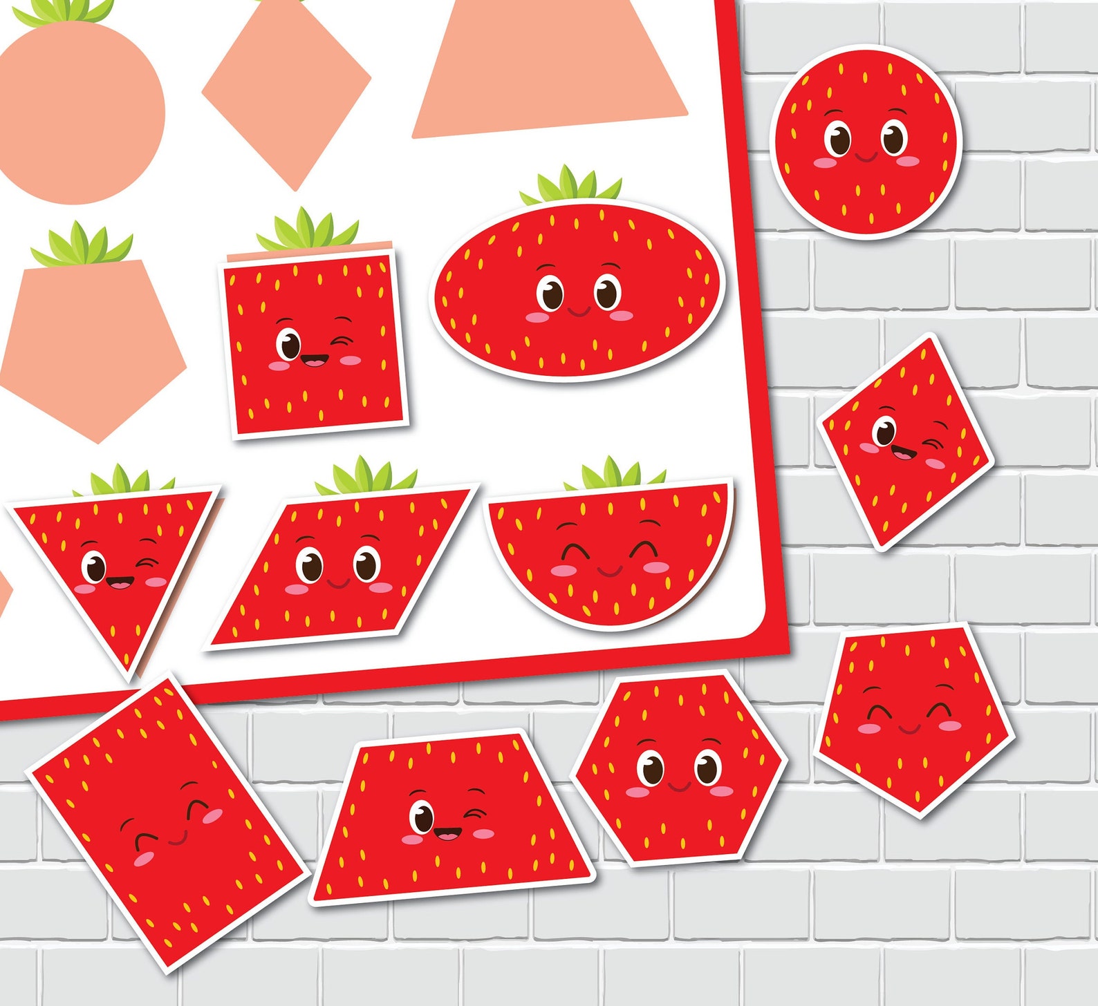 Shape Matching Activity, 2D Shapes, Summer Busy Book Page, File Folder ...