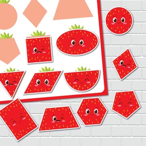 Shape Matching Activity, 2D Shapes, Summer Busy Book Page, File Folder ...