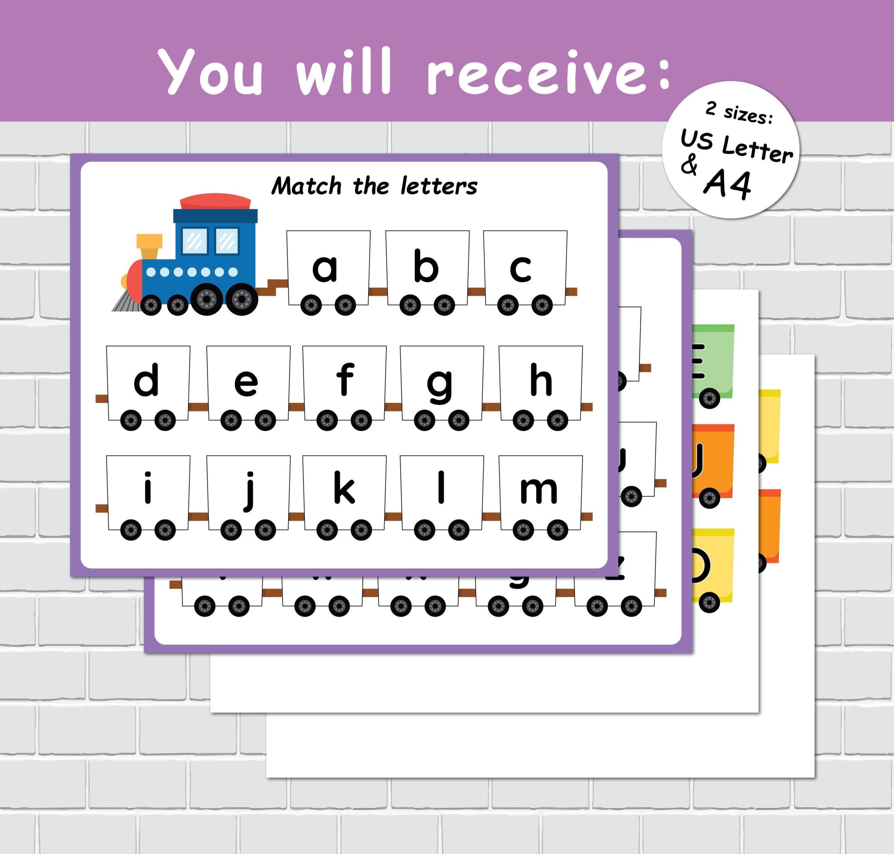Train ABC Matching Activity, Alphabet Busy Book, Preschool Learning ...