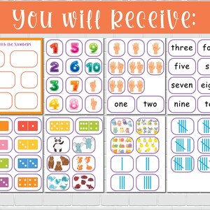 Matching Numbers 1-10 Activity. Counting Game, Preschool Math, Number ...