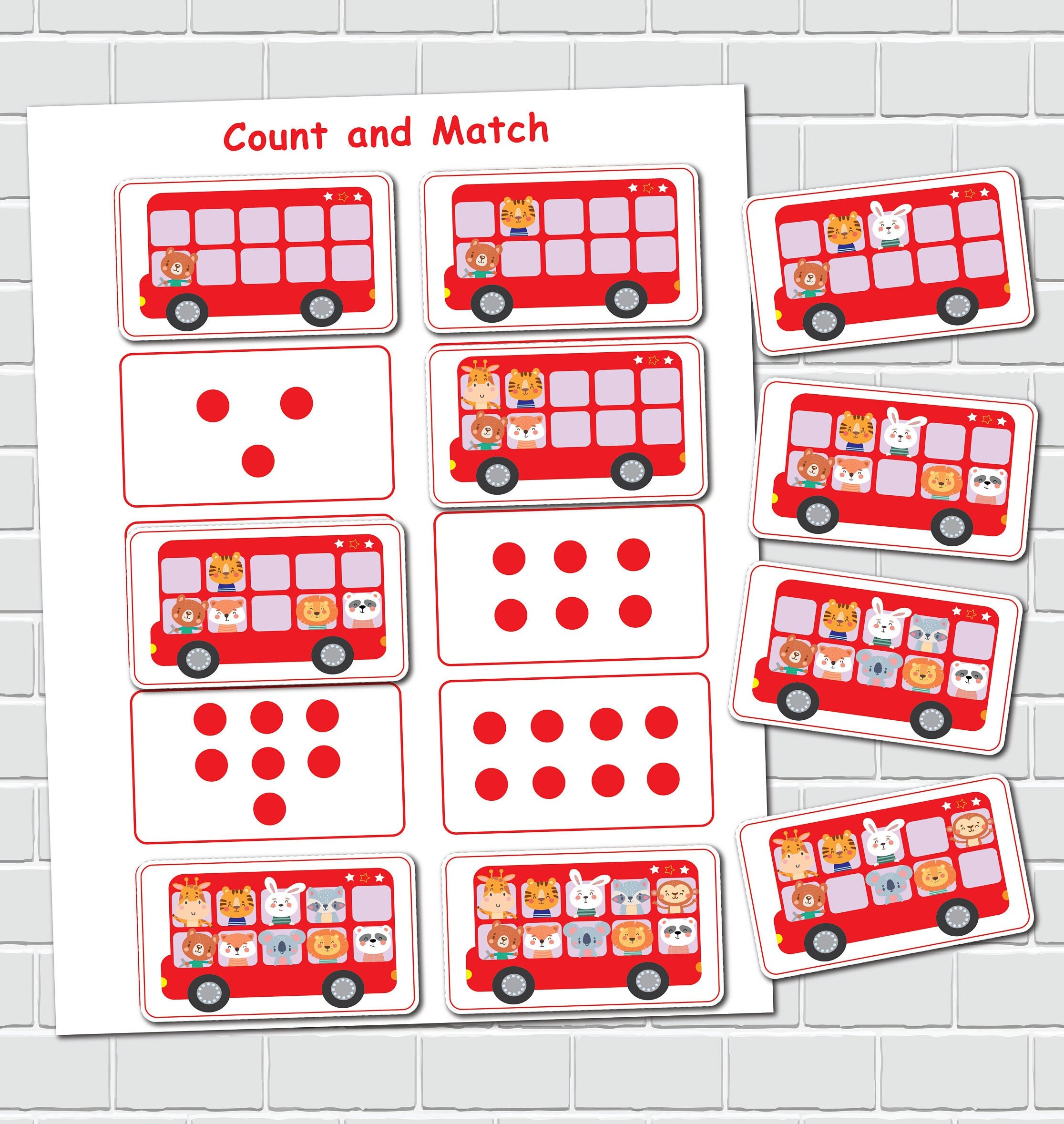 Toddler Counting Activity: Preschool Math Worksheet (digital Download ...