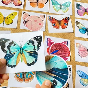 Butterfly Pattern Matching Cards, Montessori Materials, Preschool ...
