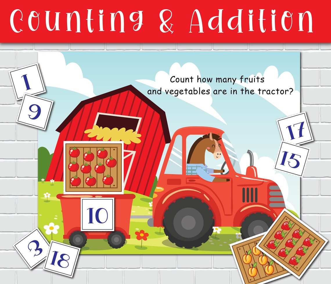 Counting Preschool Worksheet Printable Activity Math Busy Book - Etsy