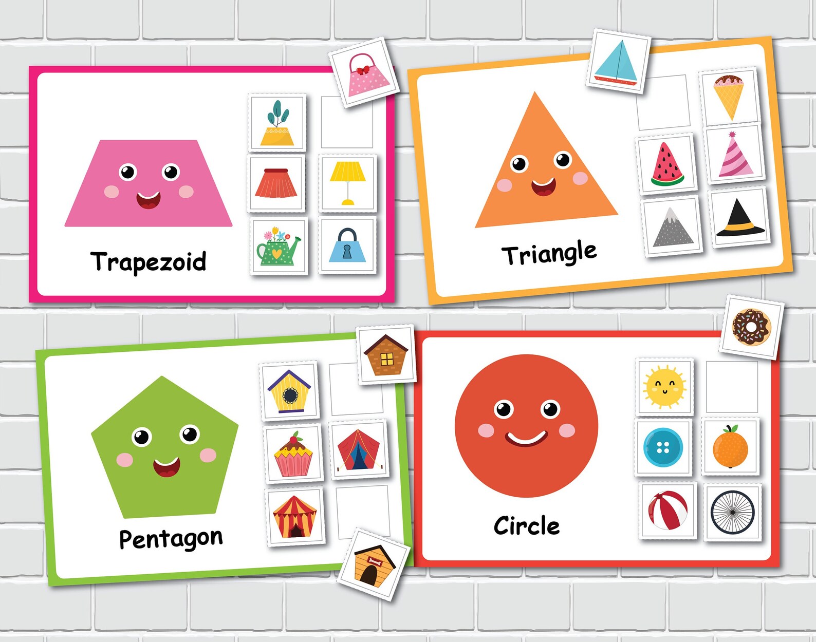 Errorless Shape Matching Games, Shapes Busy Book, File Folder Games ...