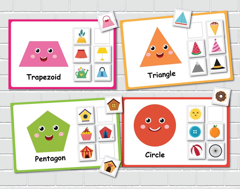 Errorless Shape Matching Games, Shapes Busy Book, File Folder Games ...