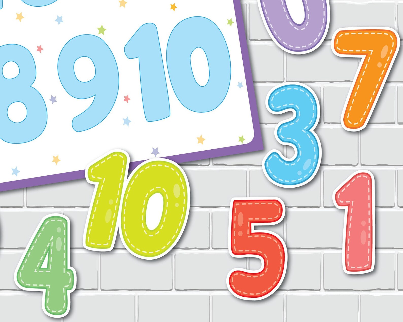 Numbers Matching Activity, Toddler Busy Book Page, Learning Binder, Pre ...