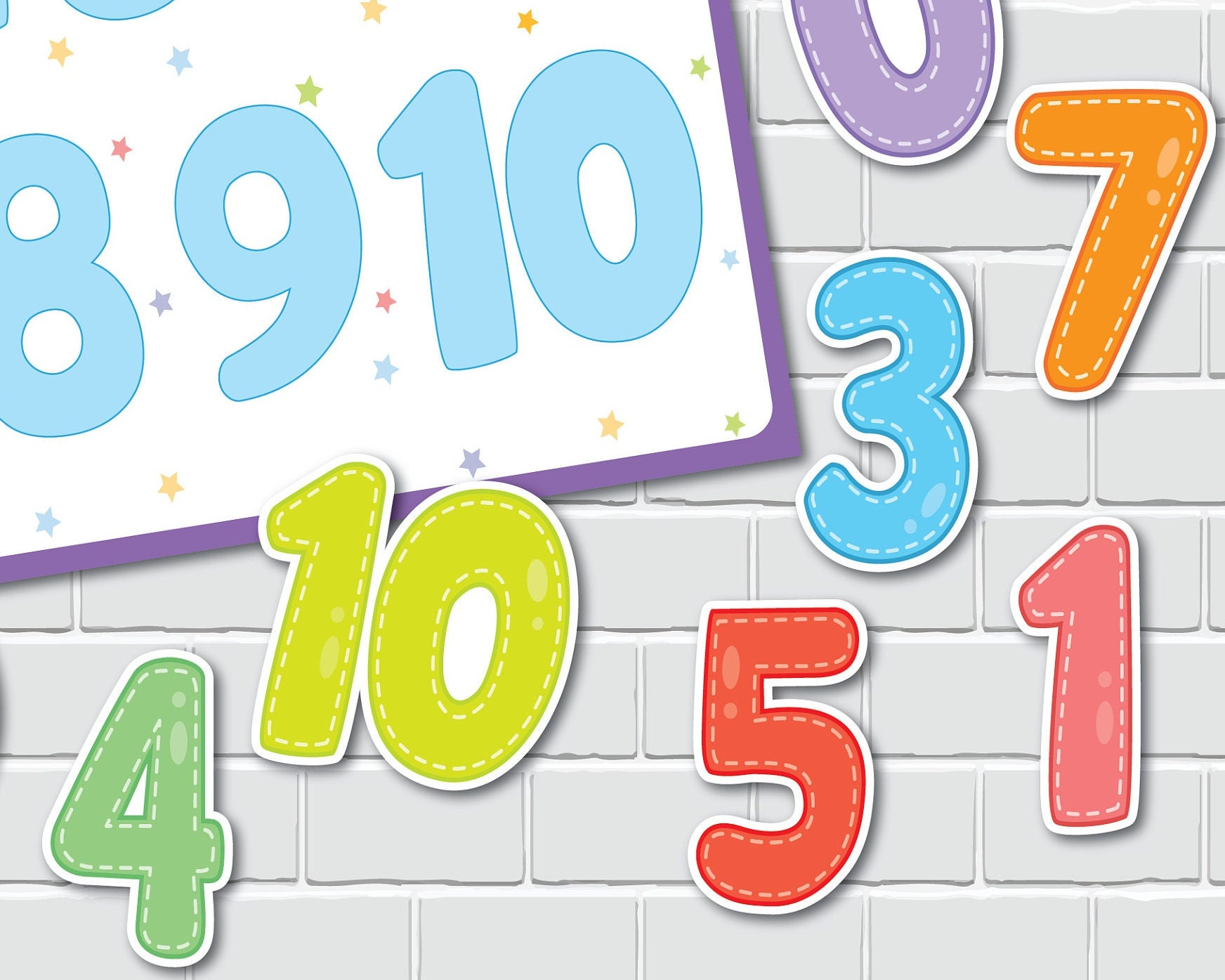 Numbers Matching Activity, Toddler Busy Book Page, Learning Binder, Pre ...