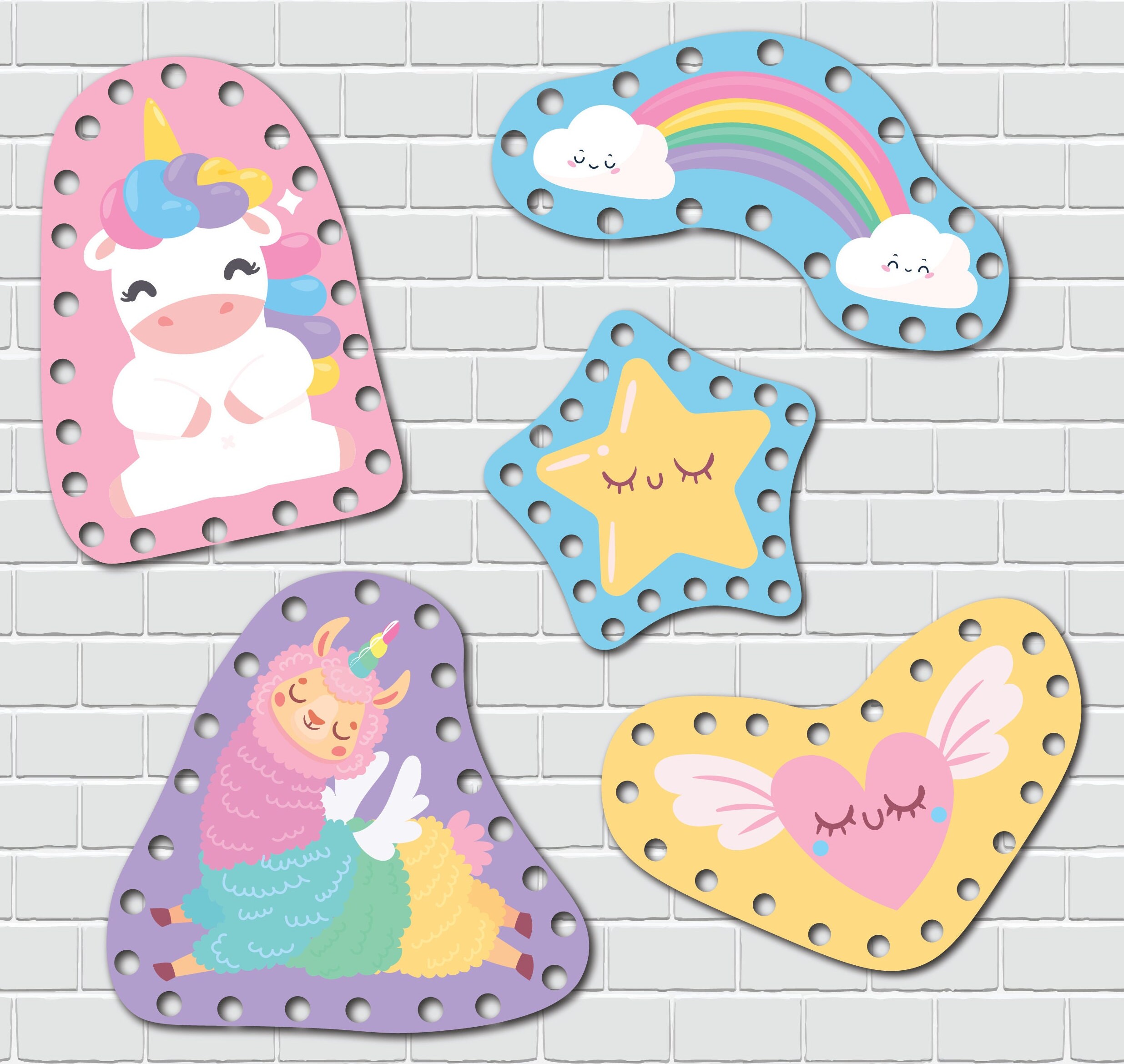 Unicorn Lacing Cards, Preschool Fine Motor Skill Activity, Toddler ...