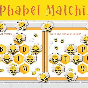 Alphabet Matching Printable Activity ABC Busy Book Pages Preschool ...