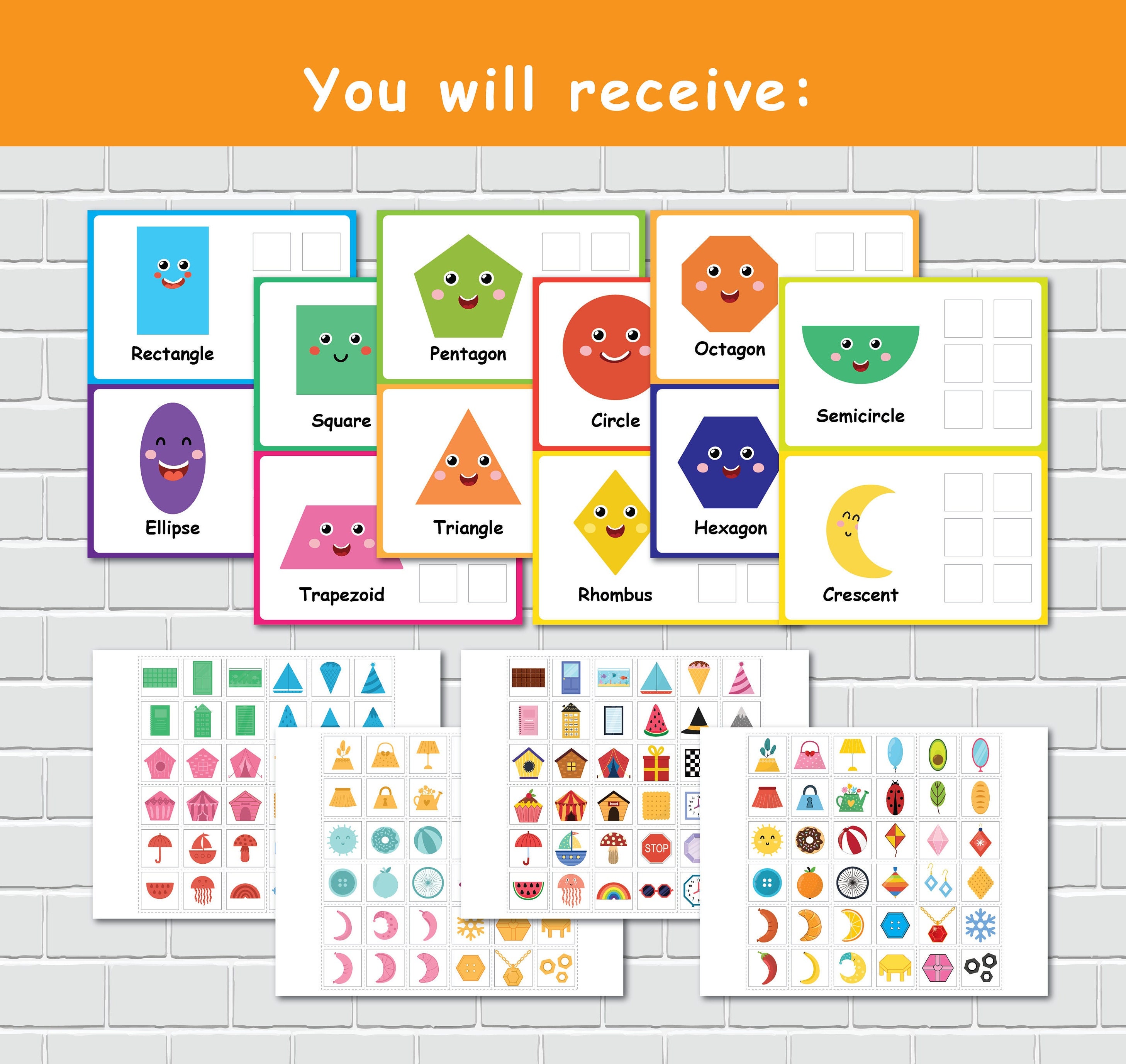 Errorless Shape Matching Games, Shapes Busy Book, File Folder Games ...