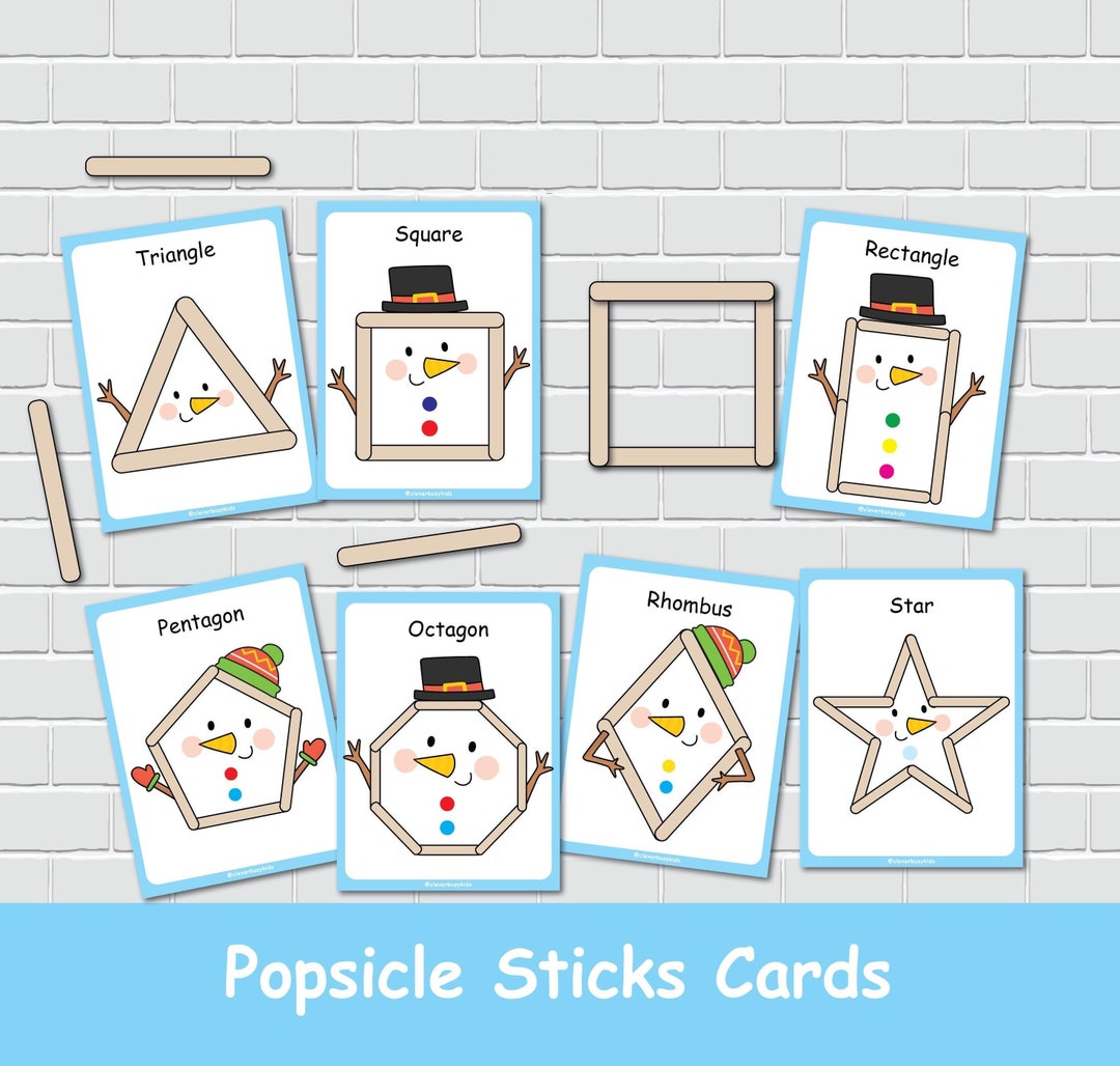Snowman Popsicle Sticks Activity for Kids, Winter Activities, Fine ...