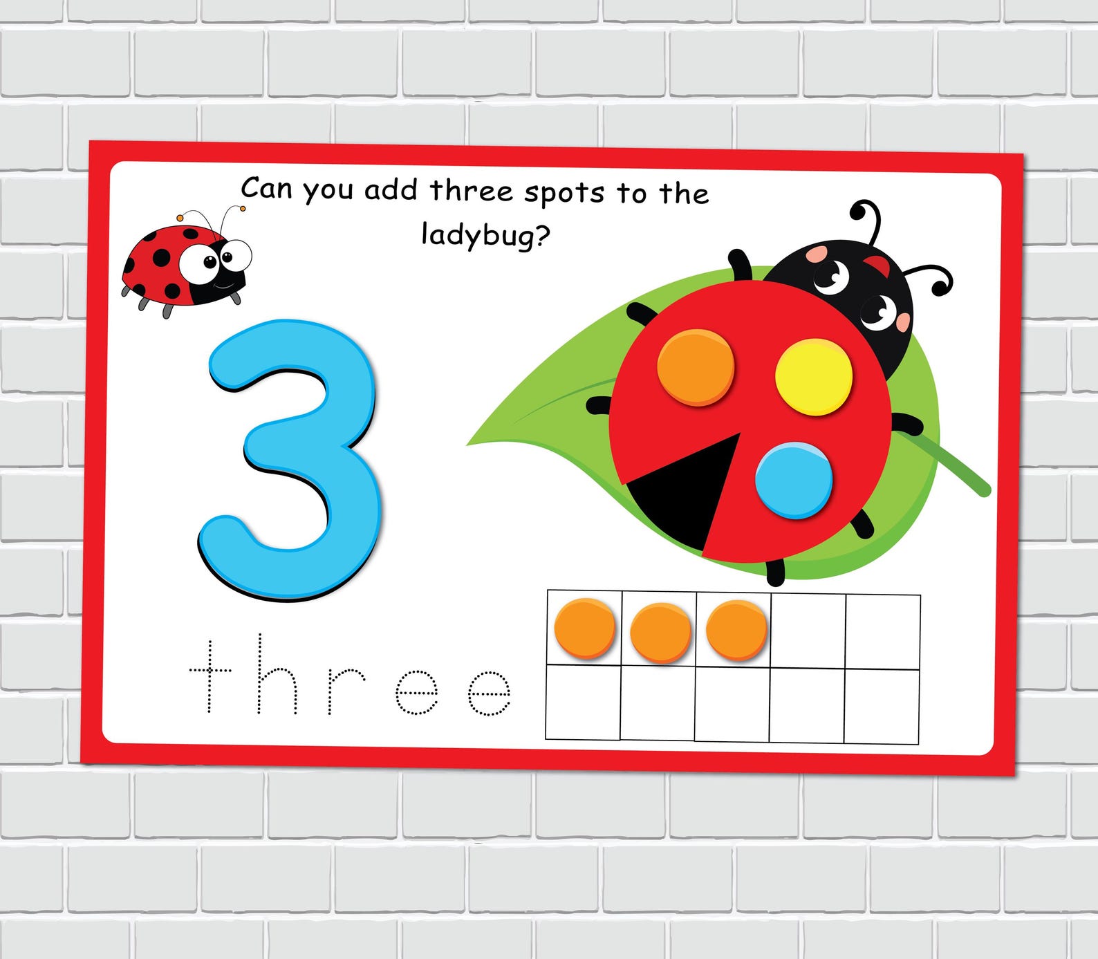 Ladybug Play Dough Mats, 1-10 Numbers Play Doh Activity, Preschool Fine ...