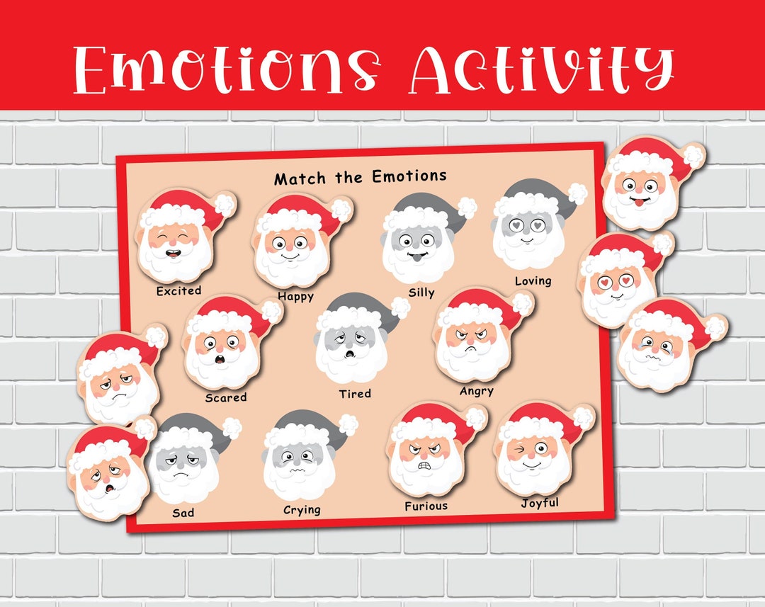 Christmas Feelings and Emotions Printable Activity. Toddler Busy Book ...