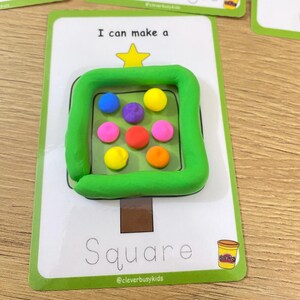 Christmas Tree Shapes Play Dough Mats, Printable Play Doh, Toddler ...