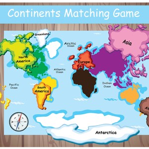 Continents Busy Book Activity for Kids Learning Binder Pre-k Quiet Book ...