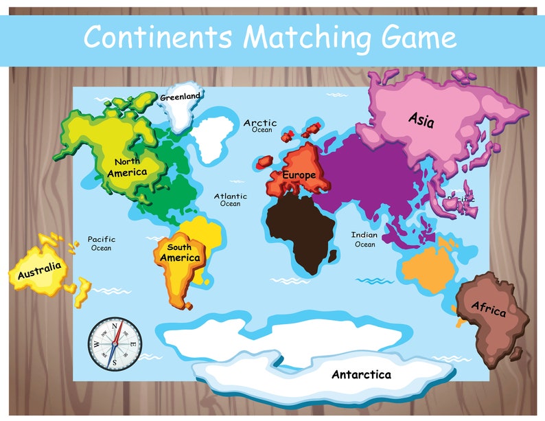Continents Busy Book Activity for Kids Learning Binder Pre-k - Etsy