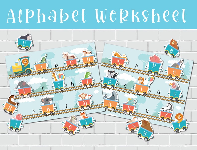 Train Alphabet Matching Preschool Worksheet Printable Activity | Etsy