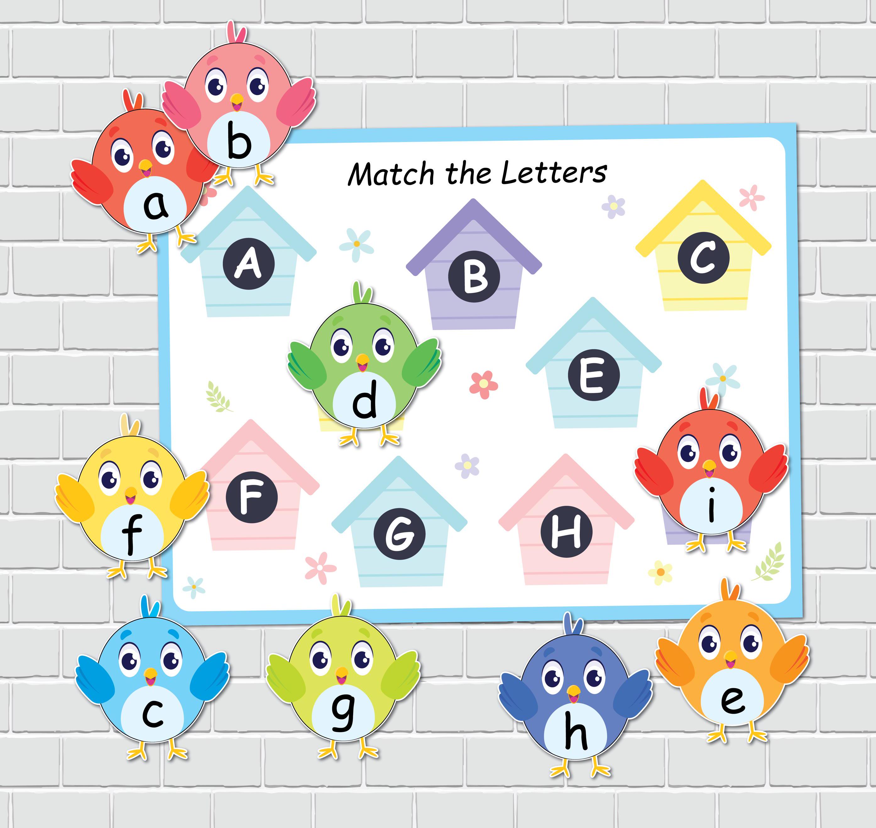 ABC Matching Game: Preschool Alphabet Learning Activity (digital ...