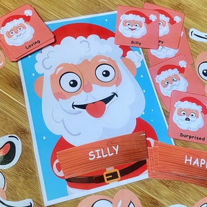 Santa Emotions and Feelings Activity for Kids, Christmas Busy Book ...