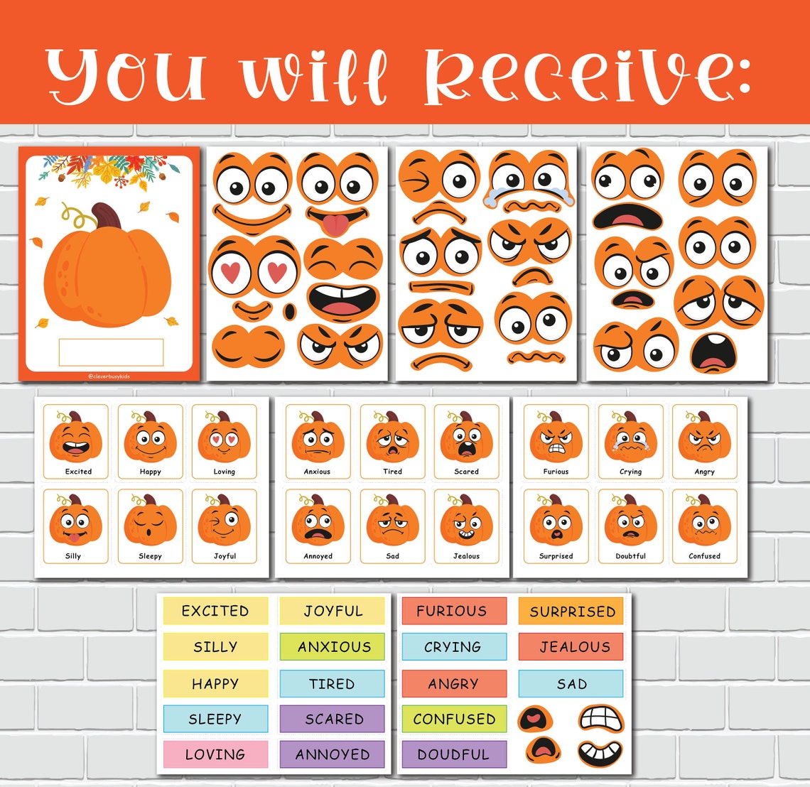 Pumpkin Emotions Activity for Kids, Preschool Feelings Printables ...