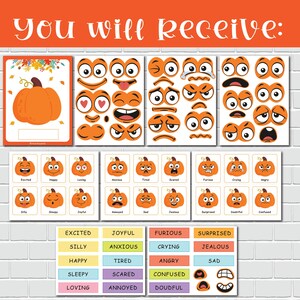 Pumpkin Emotions Activity for Kids, Preschool Feelings Printables ...
