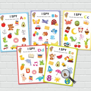 ABC I Spy Printable Activity for Kids, Alphabet Look and Find Game ...