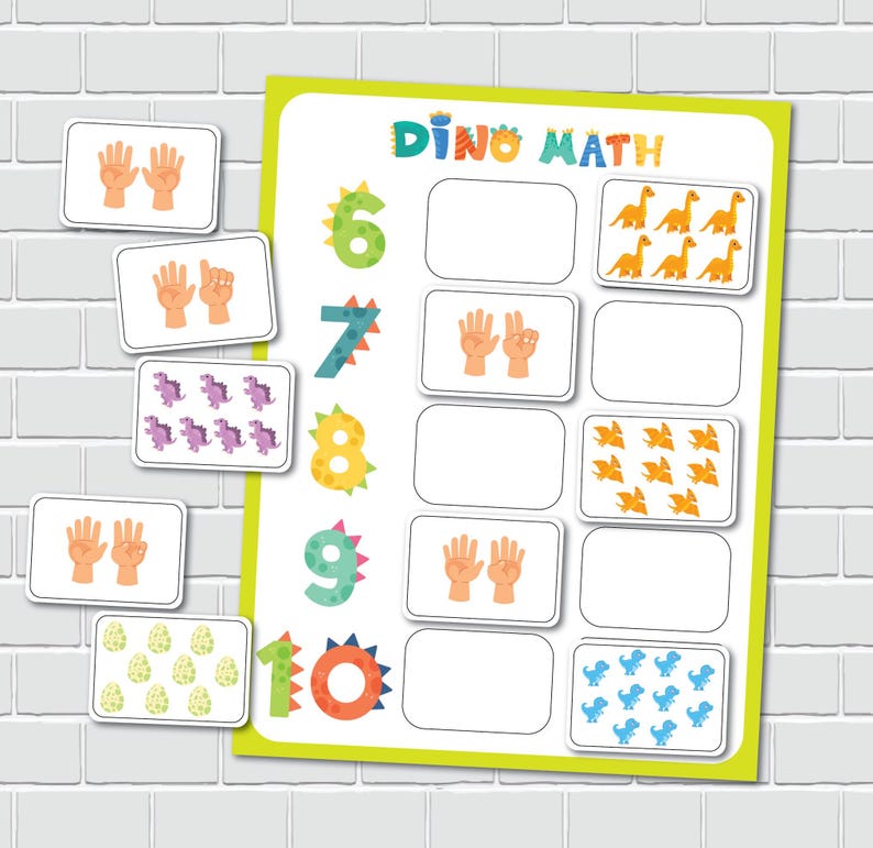 Dinosaur Counting Activity, Preschool Math, Homeschool Resource ...