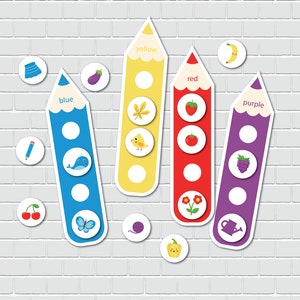 Colors Matching Activity, Montessori Materials, Toddler Printable ...