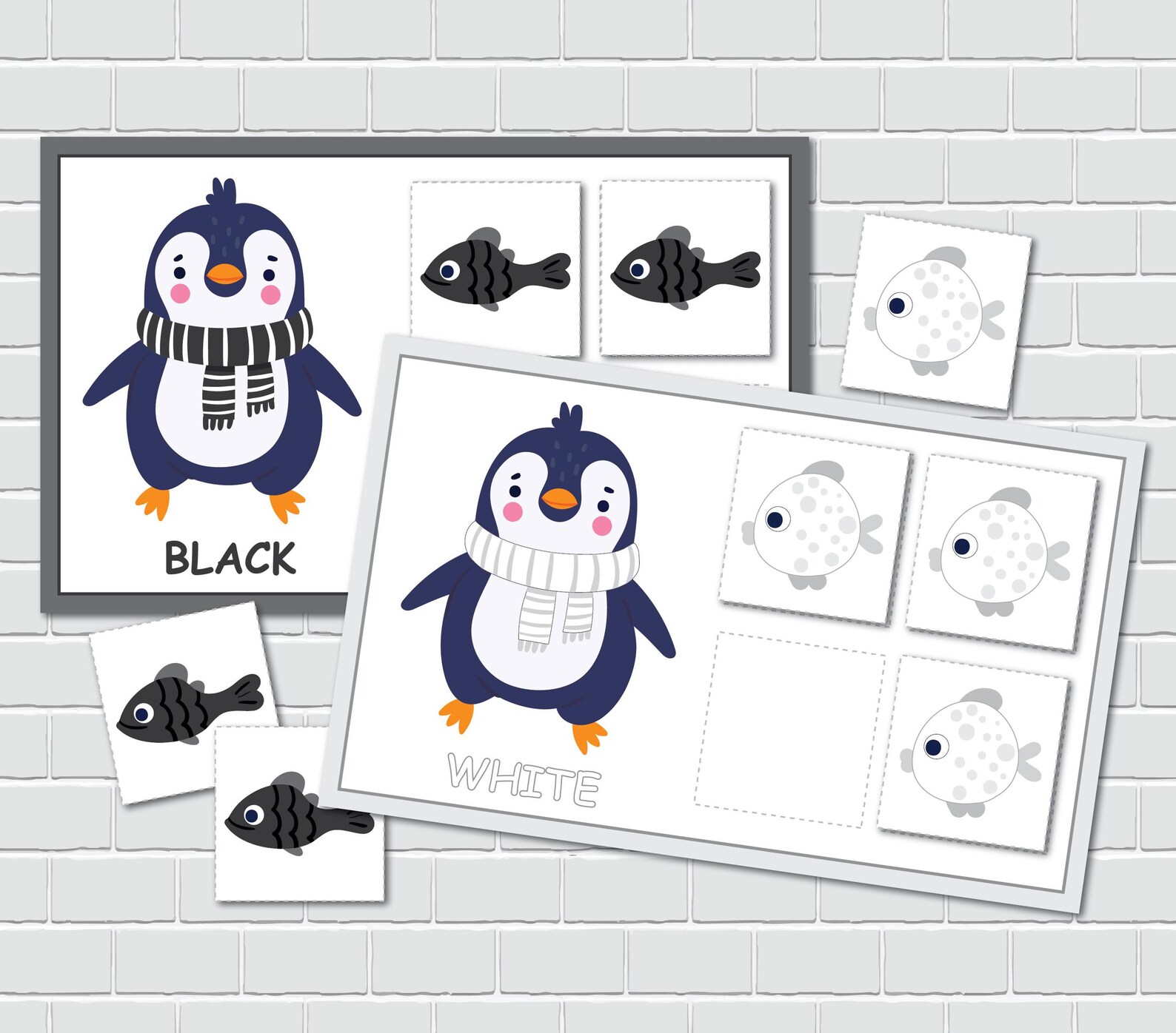 Penguin Color Matching Activity for Kids, Winter Activities, Toddler ...