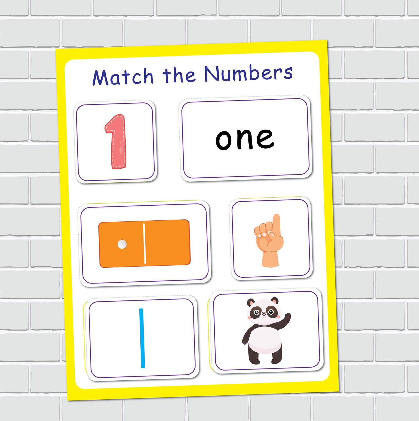 Matching Numbers 1-20 Activity. Counting Game, Preschool Math, Number ...