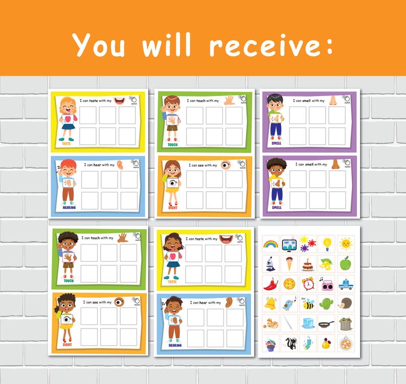 Five Senses Sorting Mats, Printable Activity, 5 Senses Sorting ...