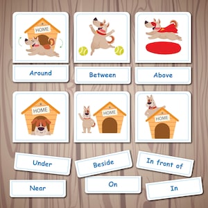 Prepositions Flashcards, English Prepositions Printable Activity ...