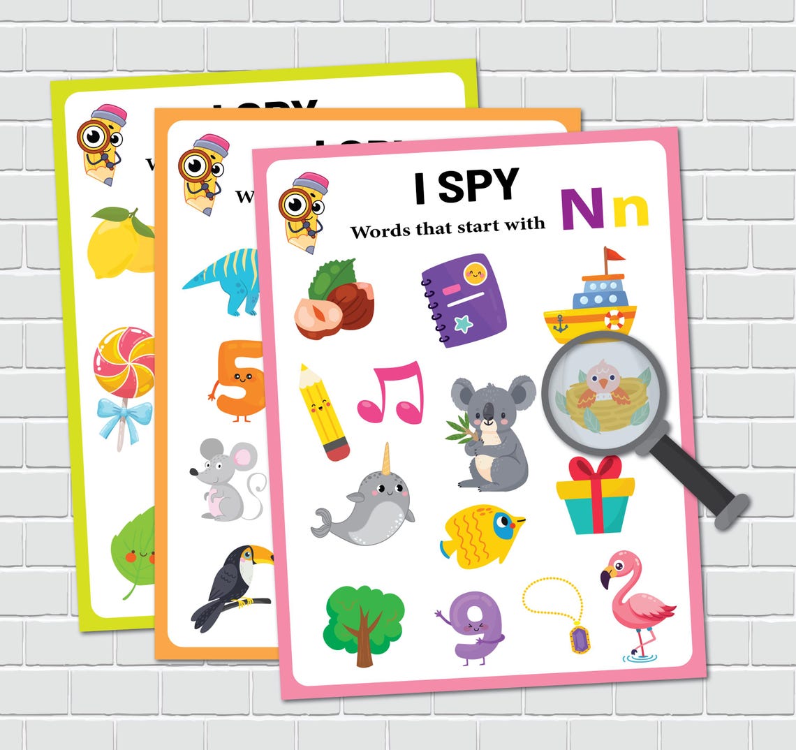 ABC I Spy Printable Activity for Kids, Alphabet Look and Find Game ...