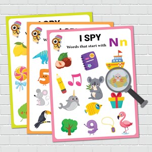ABC I Spy Printable Activity for Kids, Alphabet Look and Find Game ...