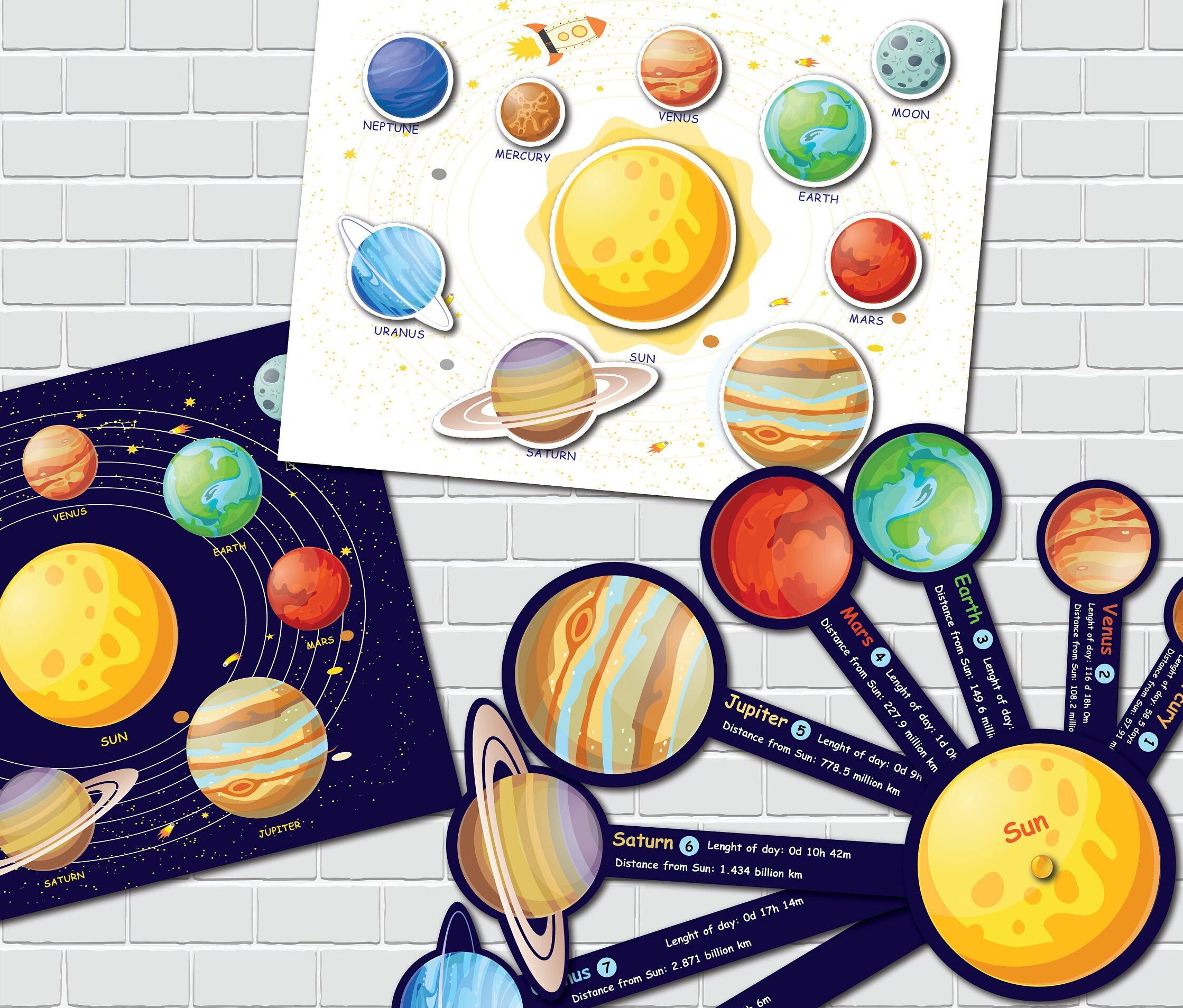 Solar System Printable Activity Outer Space Study Preschool - Etsy