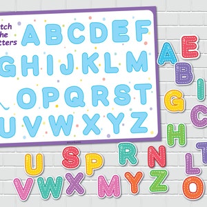 Alphabet Matching Activity, Busy Book Page, Learning Binder, Homeschool ...