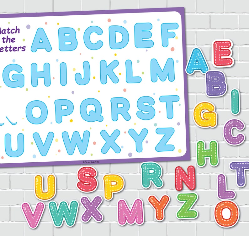 Alphabet Matching Activity, Busy Book Page, Learning Binder, Homeschool ...