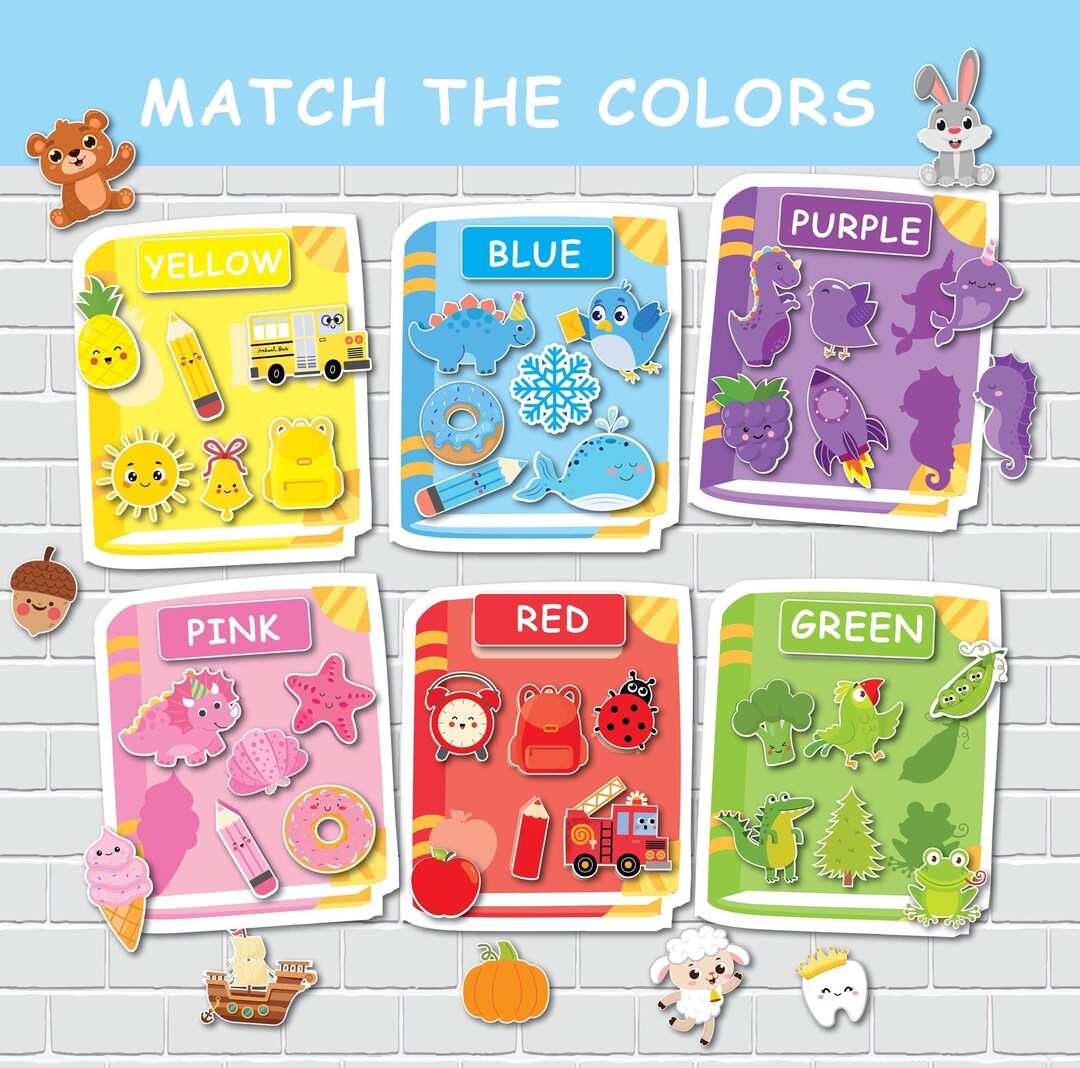 Color Sorting Activity for Kids, Match and Sort Colors, Colors Busy ...