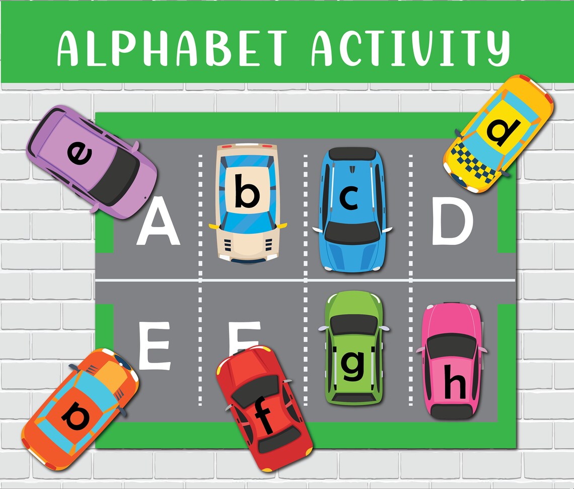 Alphabet Cars Park Busy Book Pages Printable Activity ABC - Etsy